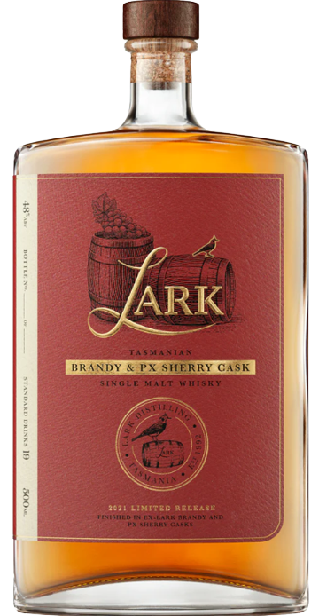 Lark Distillery Brandy & PX Sherry Cask 500mL | Liberty Liquors