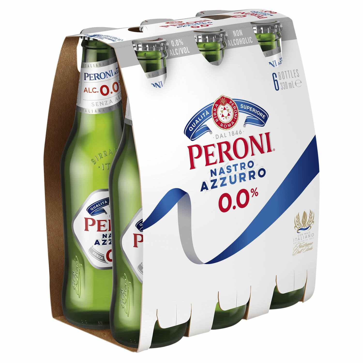 Peroni Nastro Azzurro Zero 0.0% 6 Pack | Liberty Liquors