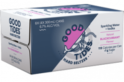 Good Tides Seltzer Blackcurrant Carton | Liberty Liquors